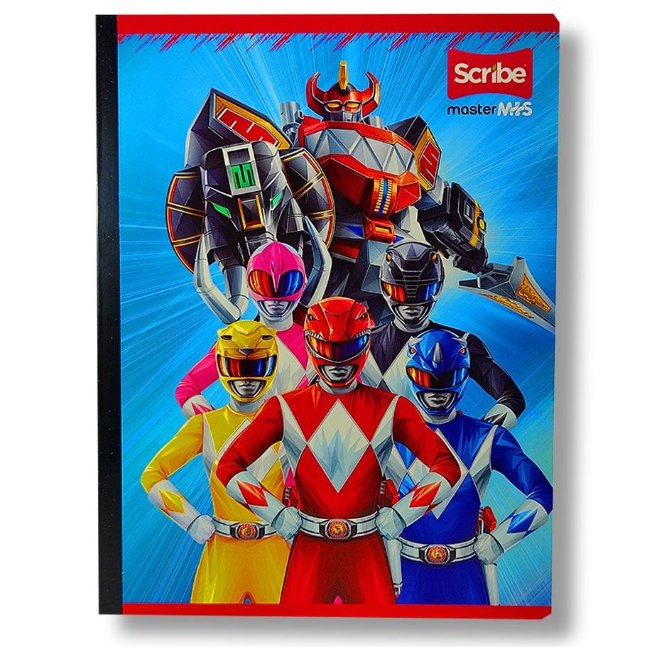 Cuaderno Scribe Cosido Cuadriculado 50 Hojas Power Rangers ...