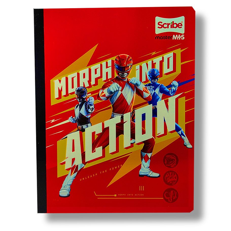Cuaderno Scribe Cosido Cuadriculado 50 Hojas Power Rangers ...