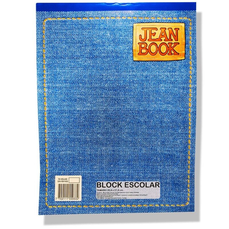 Block Escolar Carta Blanco Jean Book - elchiquitindelospreciosbajos.com
