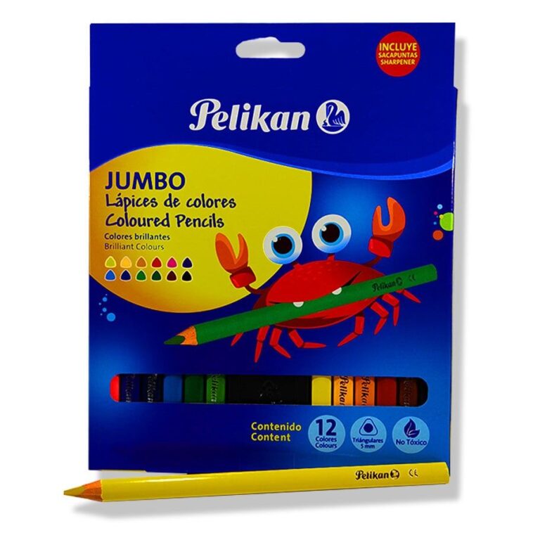 Colores Pelikan Jumbo x12 Triangular - elchiquitindelospreciosbajos.com