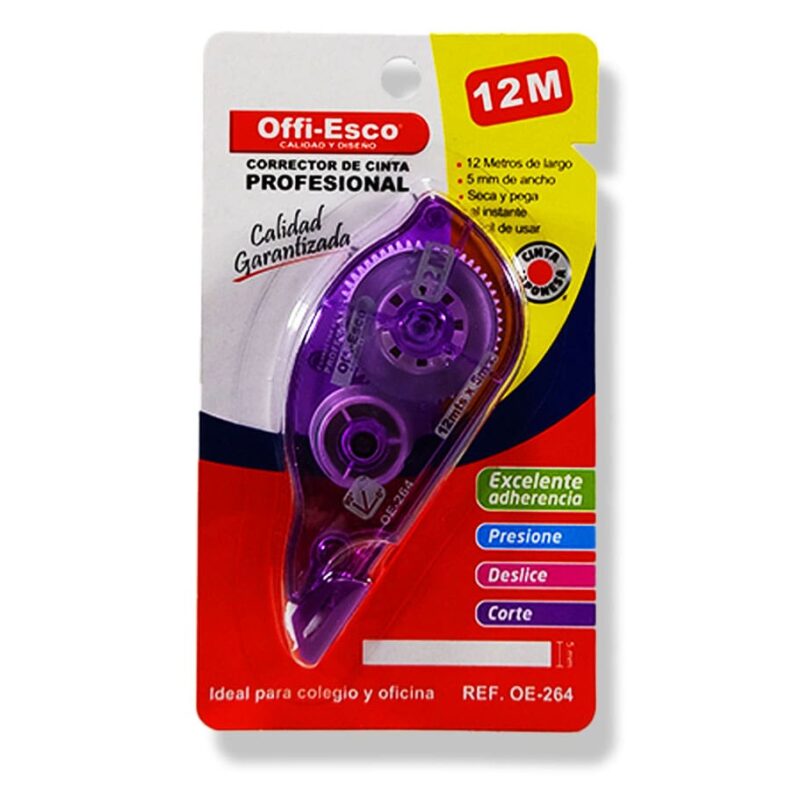 Corrector de Cinta Profesional Offi-Esco 12Mts ...