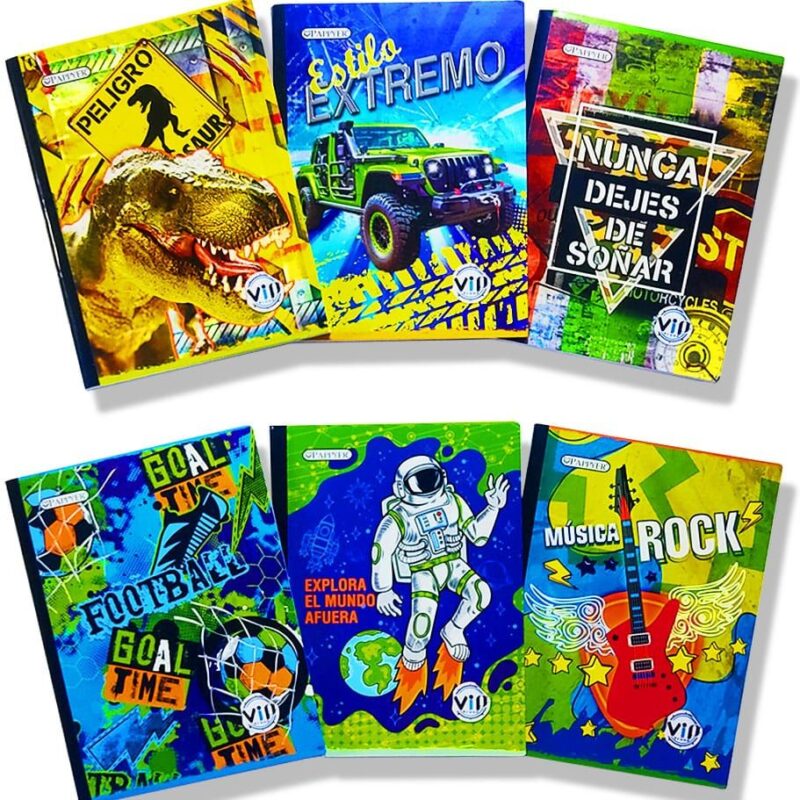 Cuaderno Cosido Imágenes 100 Hojas Doble Línea Niña ...