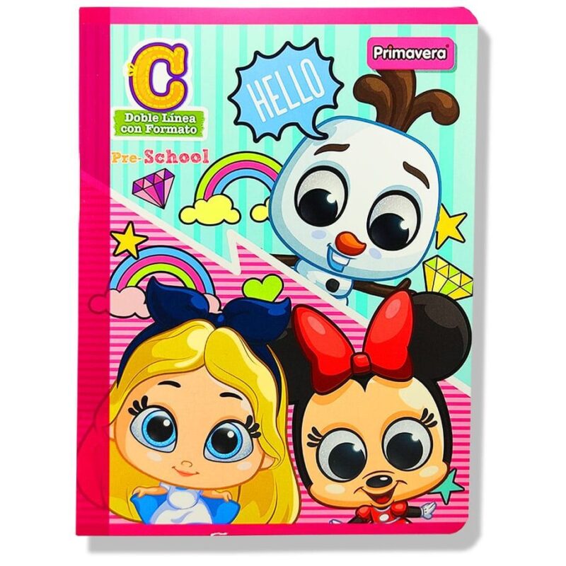 Cuaderno Primavera Pre-School C Doble Línea Formato 100 Hojas Ref.1402 ...