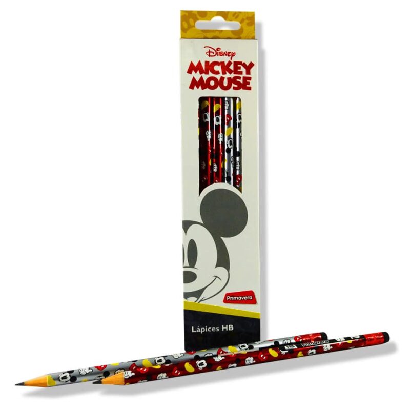 Lápiz de Grafito HB Primavera Mickey Mouse x6 ...