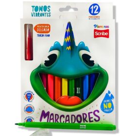 Marcadores / Plumones Scribe Punta Bala Delgada X12 - elchiquitindelospreciosbajos.com