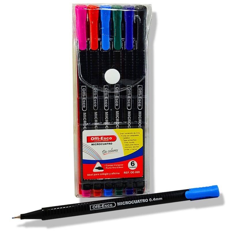 Micropunta / Microcuatro de Colores Offi-Esco x6 OE-069 ...