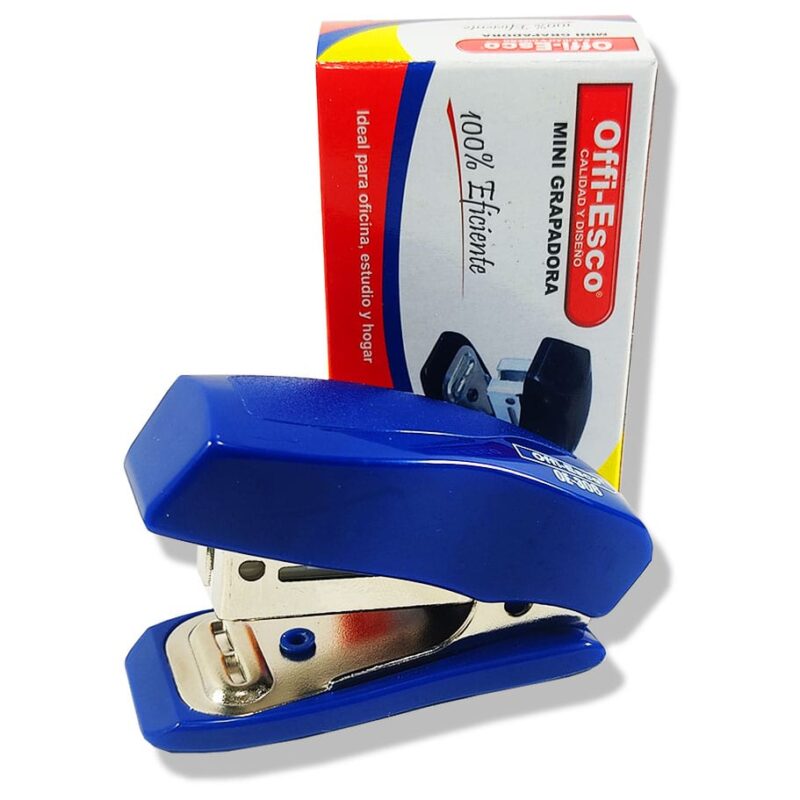 Mini Grapadora Offi-Esco OE-306 Azul - elchiquitindelospreciosbajos.com