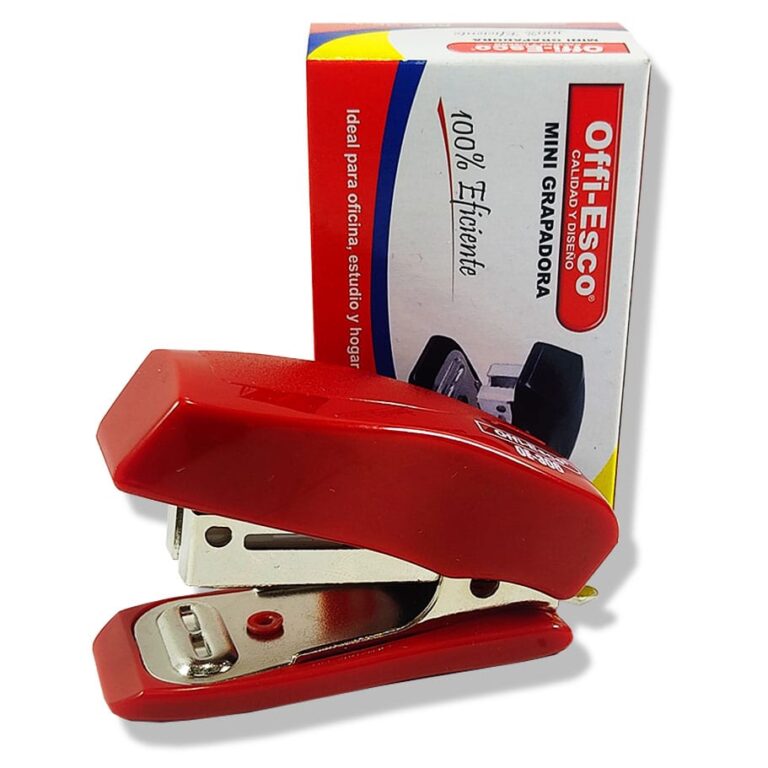 Mini Grapadora Offi-Esco OE-306 Roja - elchiquitindelospreciosbajos.com