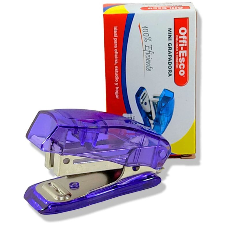 Mini Grapadora Offi-Esco OE-305 Morado - elchiquitindelospreciosbajos.com