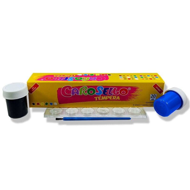 Caja de Tempera Pelikan Carosello x6 - elchiquitindelospreciosbajos.com